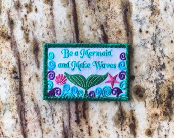 Mermaid Splash Patch Ocean Patch Marine Patch Turquoise Patch Sea Patch ...