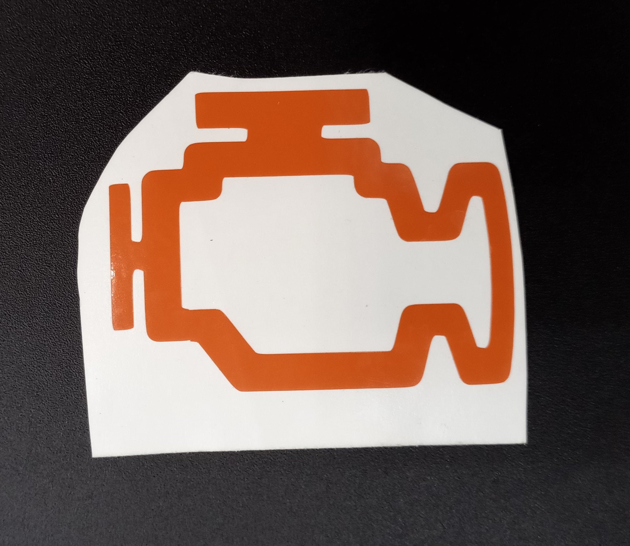 Check Engine Car Dashboard Warning Light Vinyl Decal Sticker - for ...