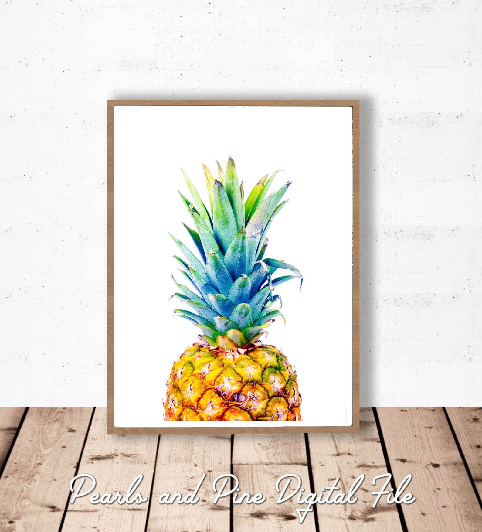 Pineapple Print, Pineapple Wall Art, Tropical Decor, Pineapple Poster, Large Printable Poster ...