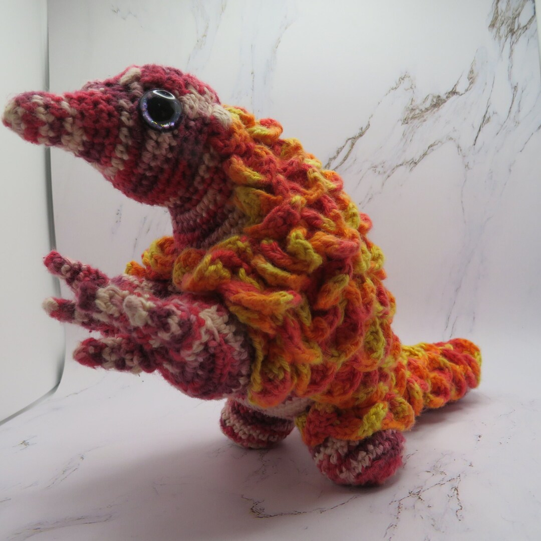 Berry Sweet Pangolin Amigurumi - Desk Buddy - Endangered Species Art - Etsy