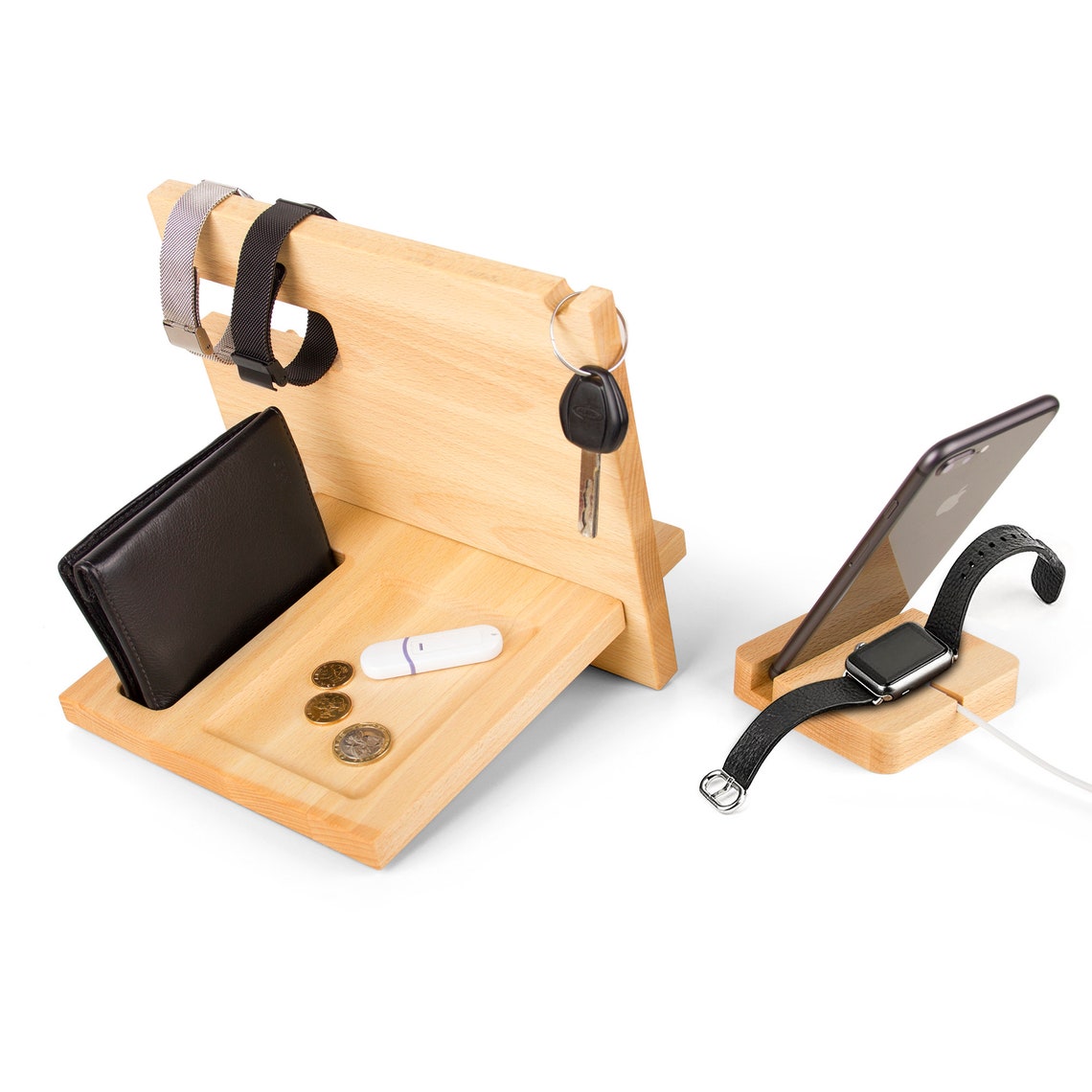 Wood Phone Docking Station Men Anniversary Birthday Father - Etsy