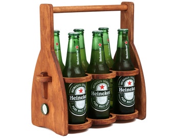 Wood 6 Pack Beer Holder - Etsy