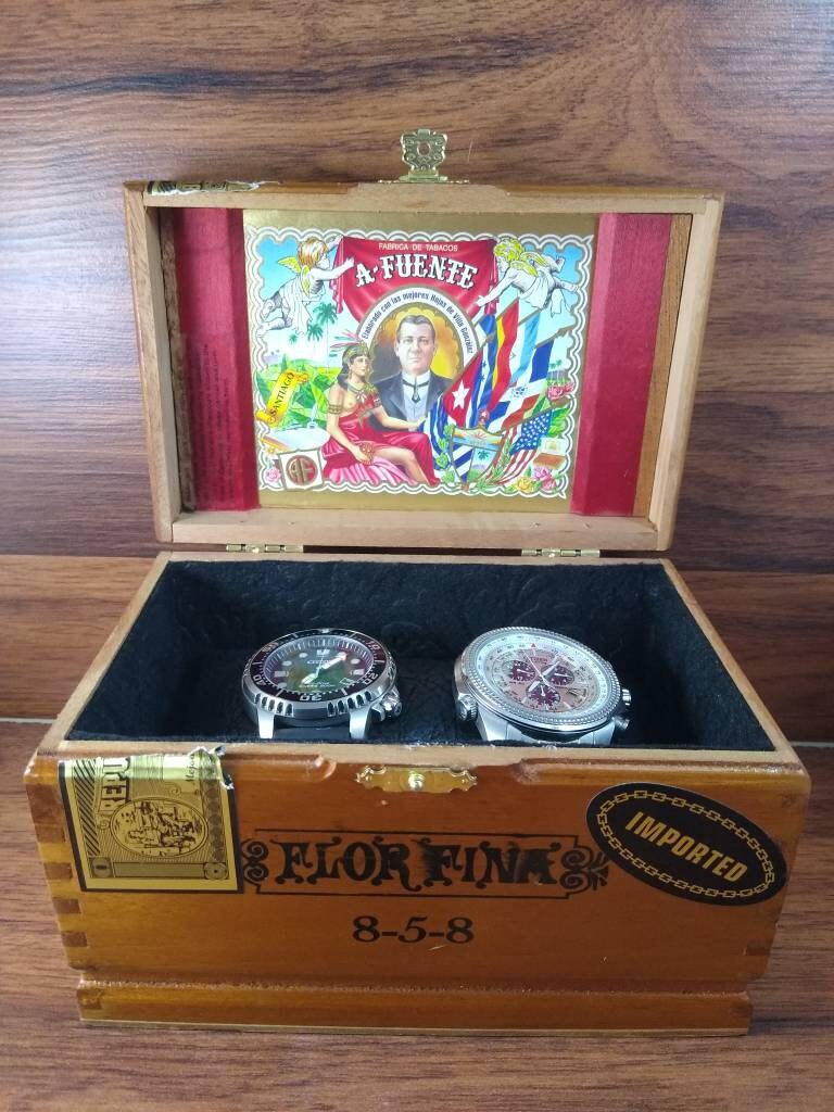 Watch Box Repurposed Cigar Box Upcycle - Etsy