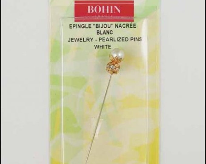 Bohin White Pearl Counting Pin 1 Decorative Counting Pin Marking ...