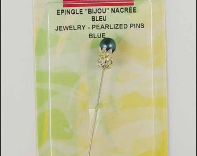 Bohin Blue Pearl Counting Pin 1 Decorative Counting Pin Marking ...