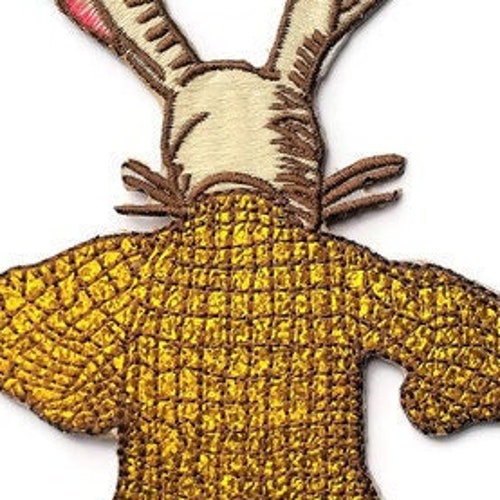 White Rabbit Alice in Wonderland Metallic Gold Embroidered | Etsy