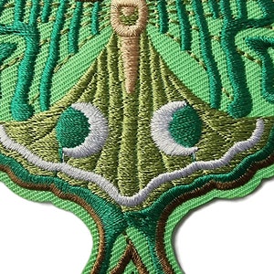 Embroidered Moth Patches Lunar Moth Butterfly Iron On - Etsy