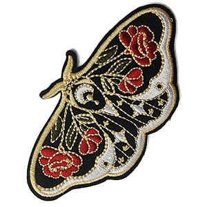 Embroidered Moth Patches Lunar Moth Butterfly Iron On - Etsy