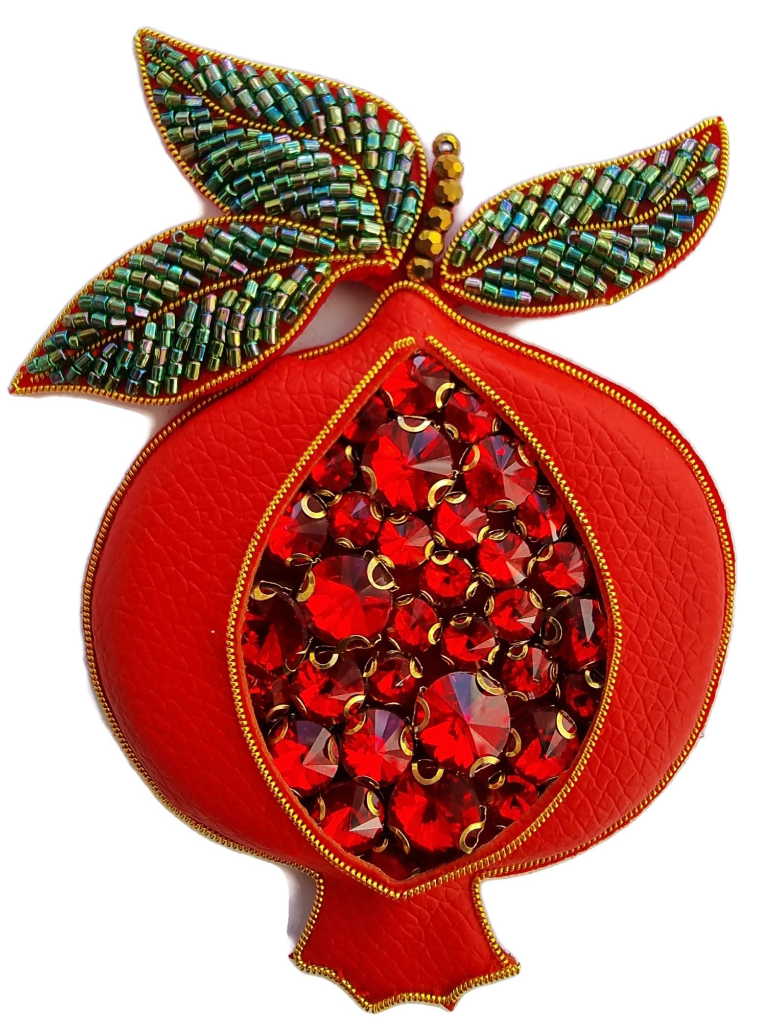 Beaded Pomegranate Patches: Handmade Crystal Embellishments for ...
