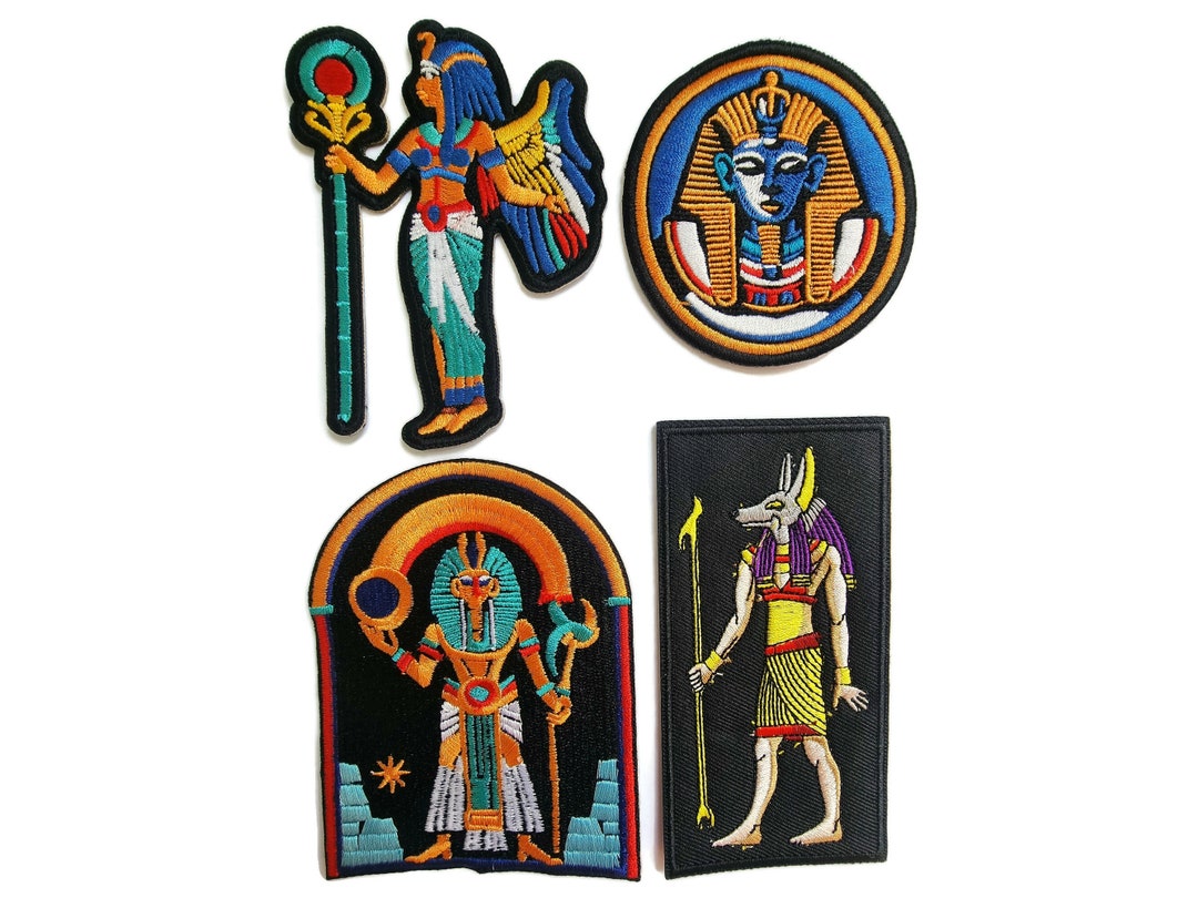 Ancient Egypt Pharaoh Anubis Tutankhamun Isis Embroidered Iron on Patch Applique Quality - Etsy