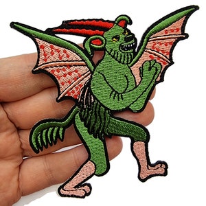 Medieval Folklore Embroidered Gargoyle Devil Cut Out Iron on Patch ...