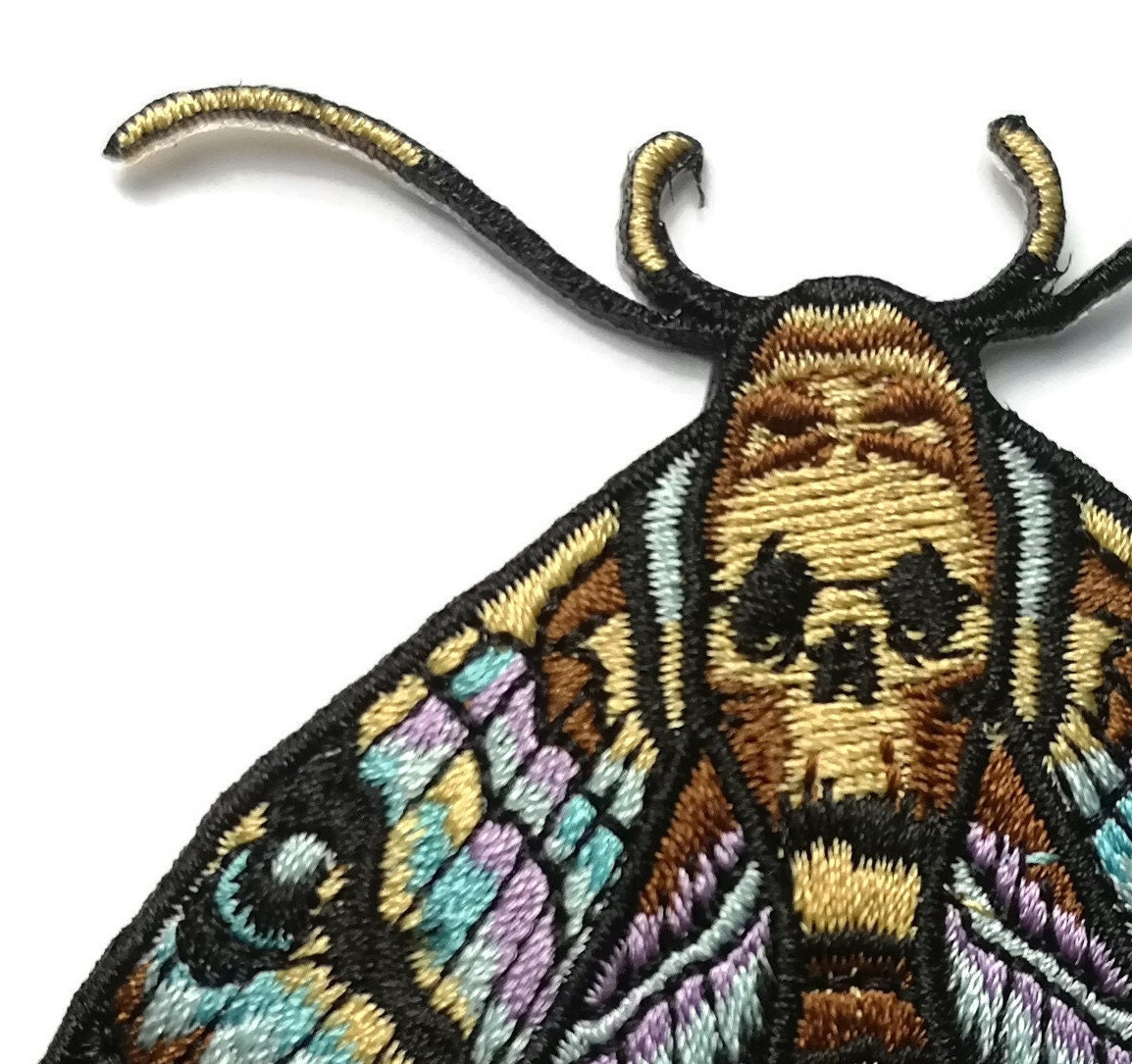 Death Head Moth Embroidered Patch Occult Mystic Lecter Skull - Etsy UK