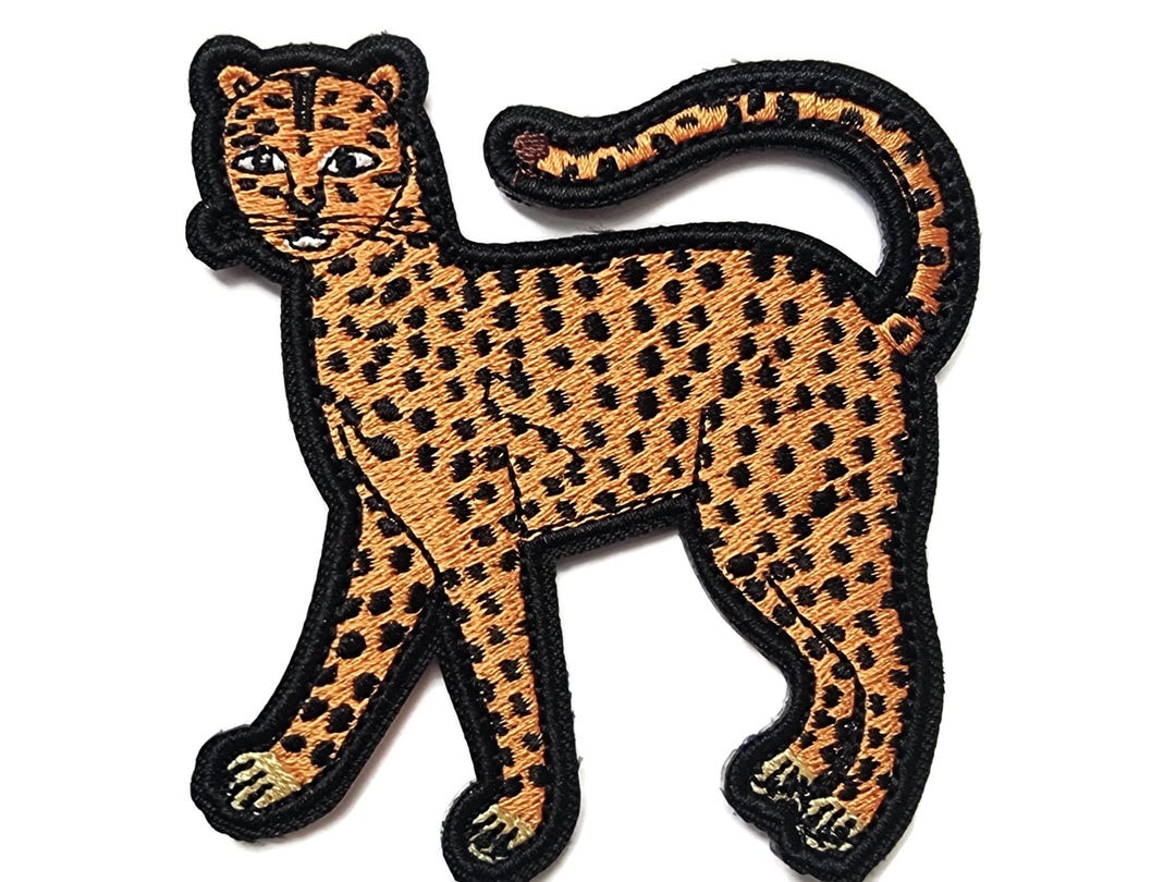 Medieval Folklore Embroidered Happy Leopard Out Iron on Patch - Etsy