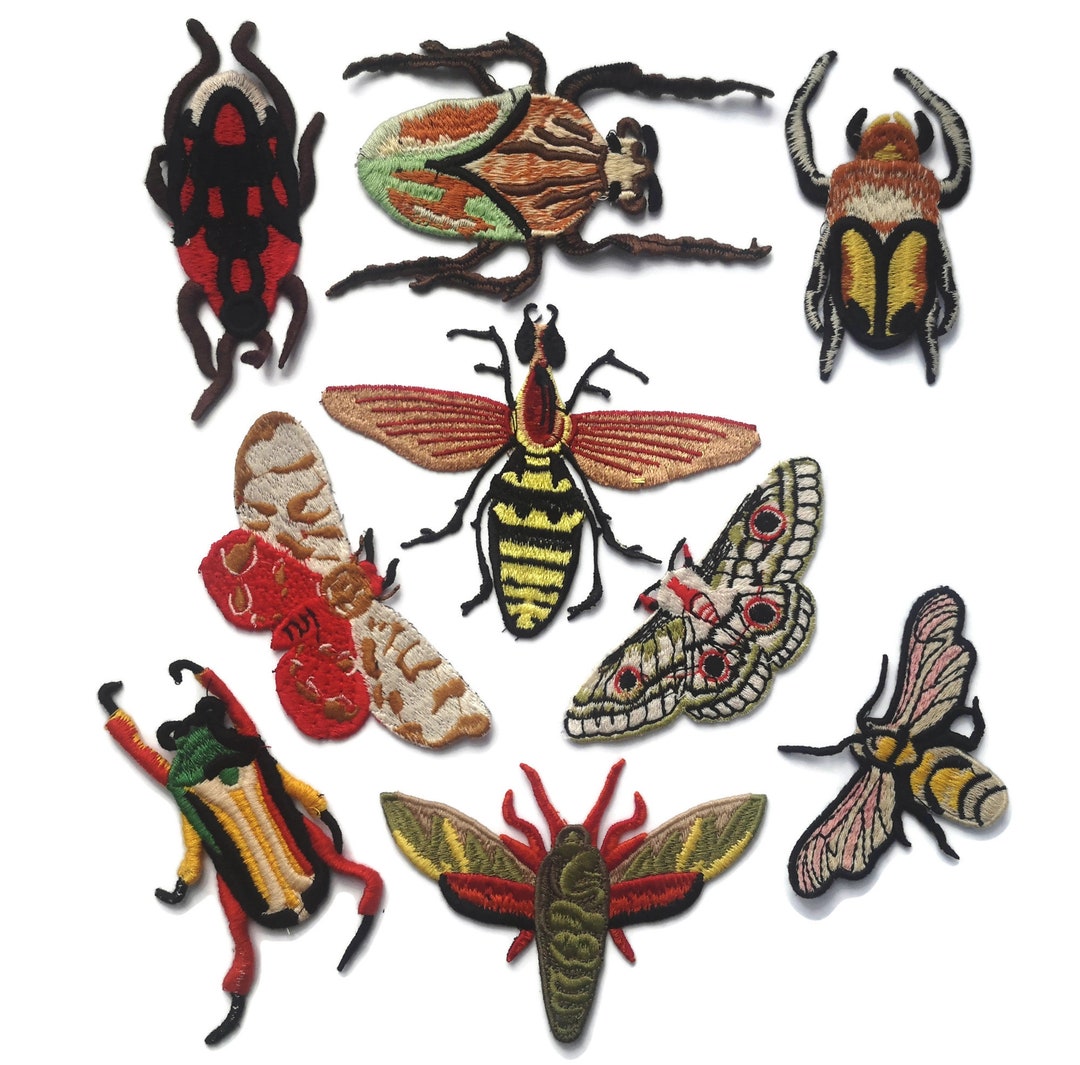 Embroidered Tapestry Insect Patches Butterfly Beetle Wasp - Etsy
