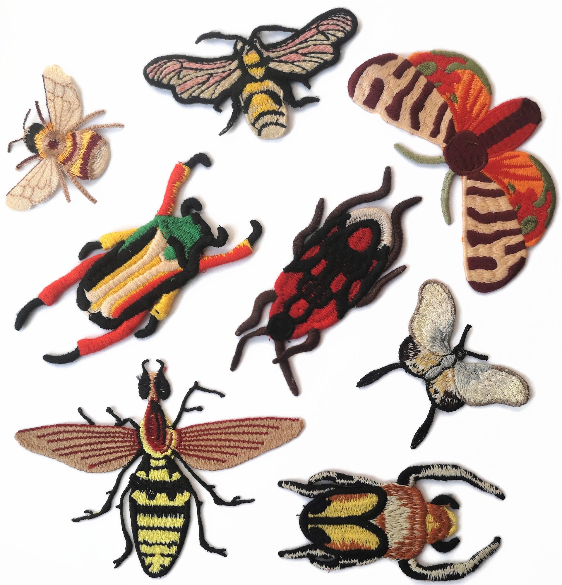 Embroidered Tapestry Insect Patches Butterfly Beetle Wasp - Etsy