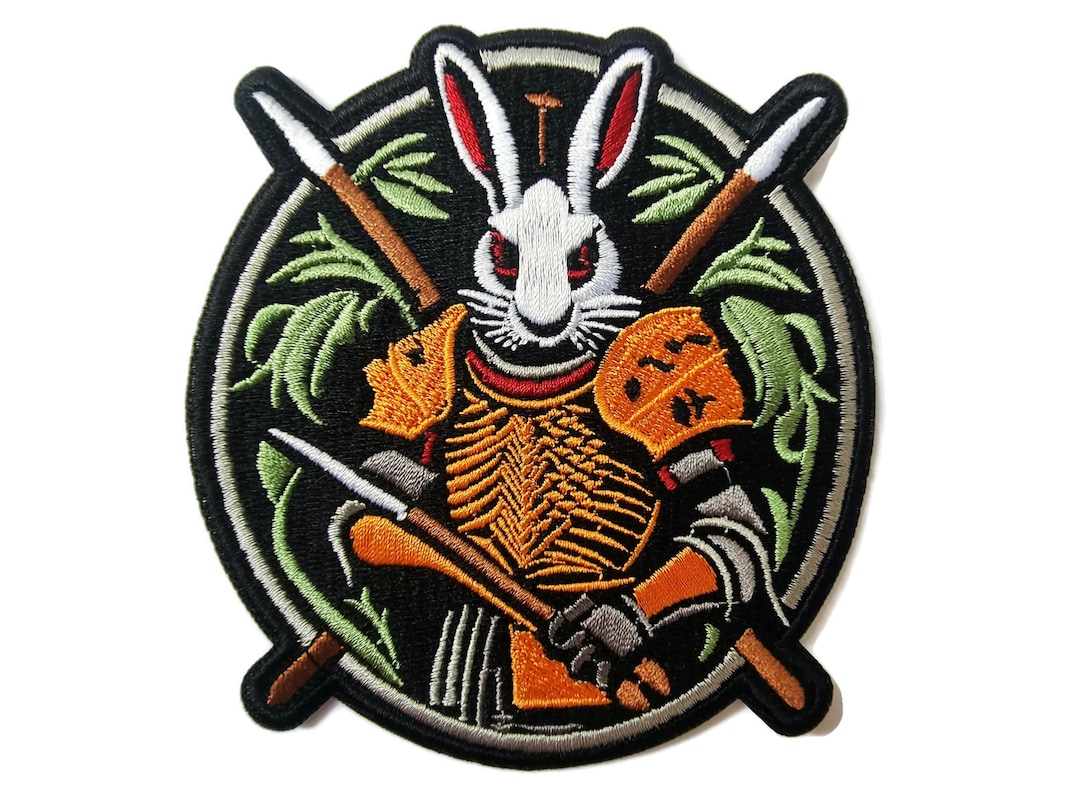 Medieval Knight Hare Embroidered Cut Out Iron on Patch Quality 4 ...