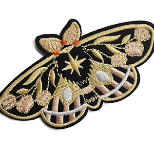 Embroidered Moth Patches Lunar Moth Butterfly Iron On - Etsy