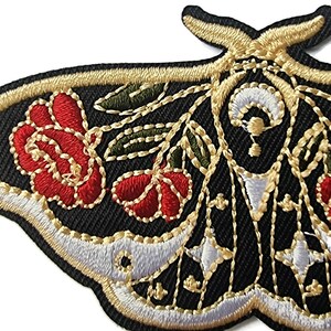 Embroidered Moth Patches Lunar Moth Butterfly Iron On - Etsy