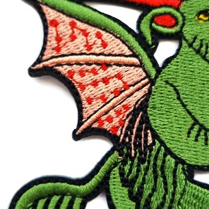 Medieval Folklore Embroidered Gargoyle Devil Cut Out Iron on Patch ...