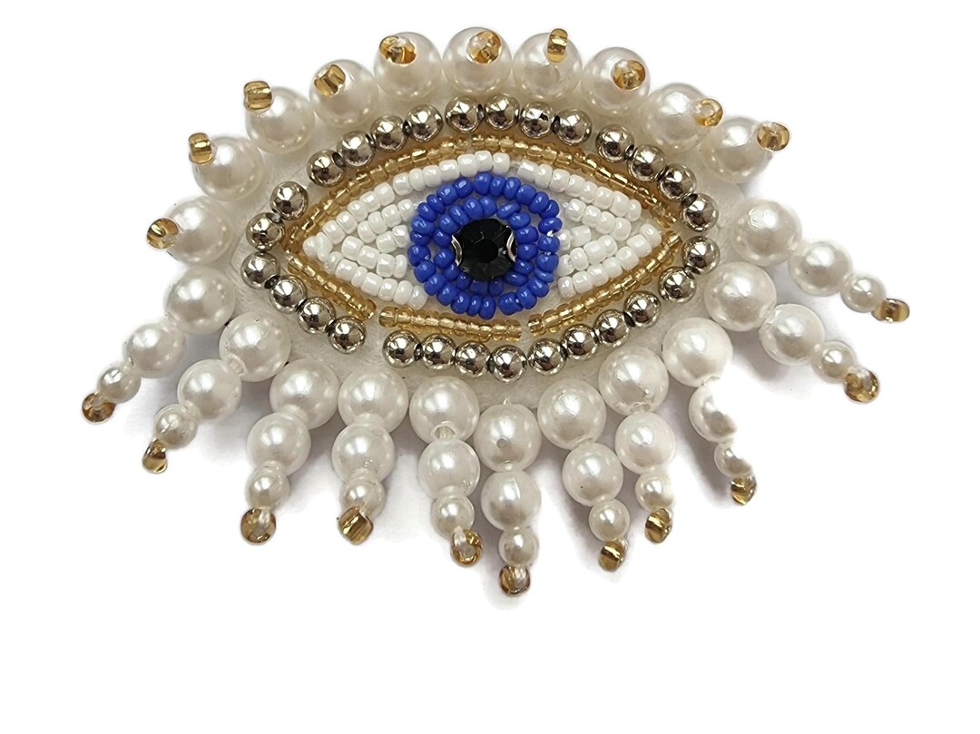 Pearl Lovers Eye Mystic Eye Beaded Patch - Etsy
