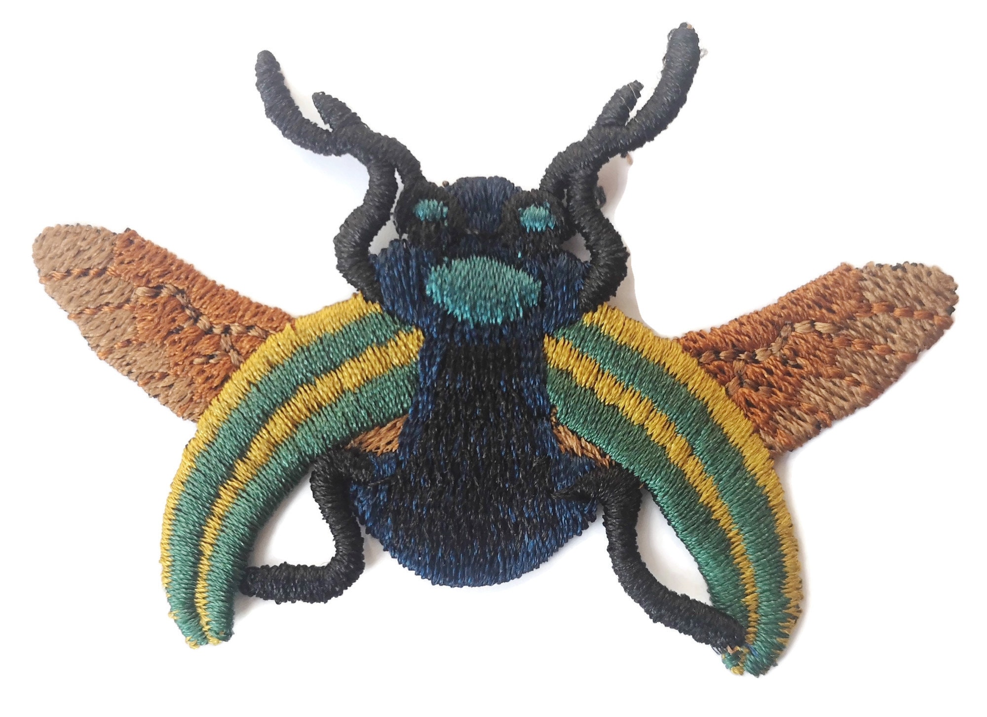 Embroidered Insect Patches Butterfly Beetle Moth Scarab Cicada - Etsy UK