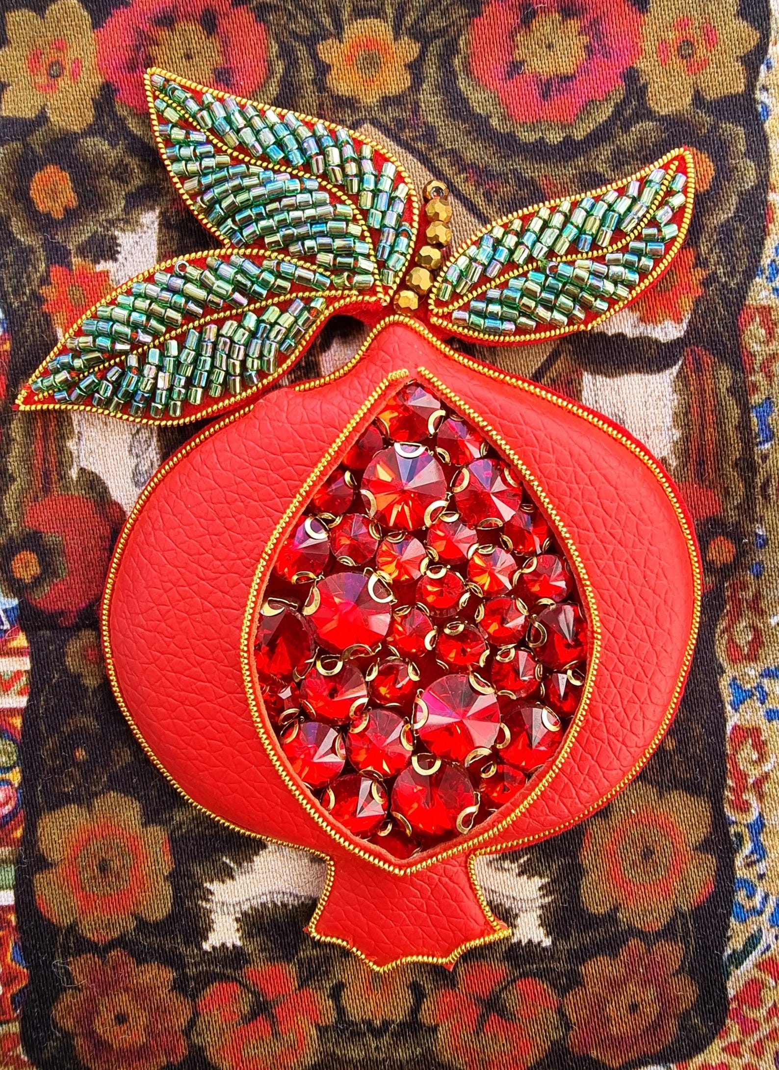 Beaded Pomegranate Patches: Handmade Crystal Embellishments for ...
