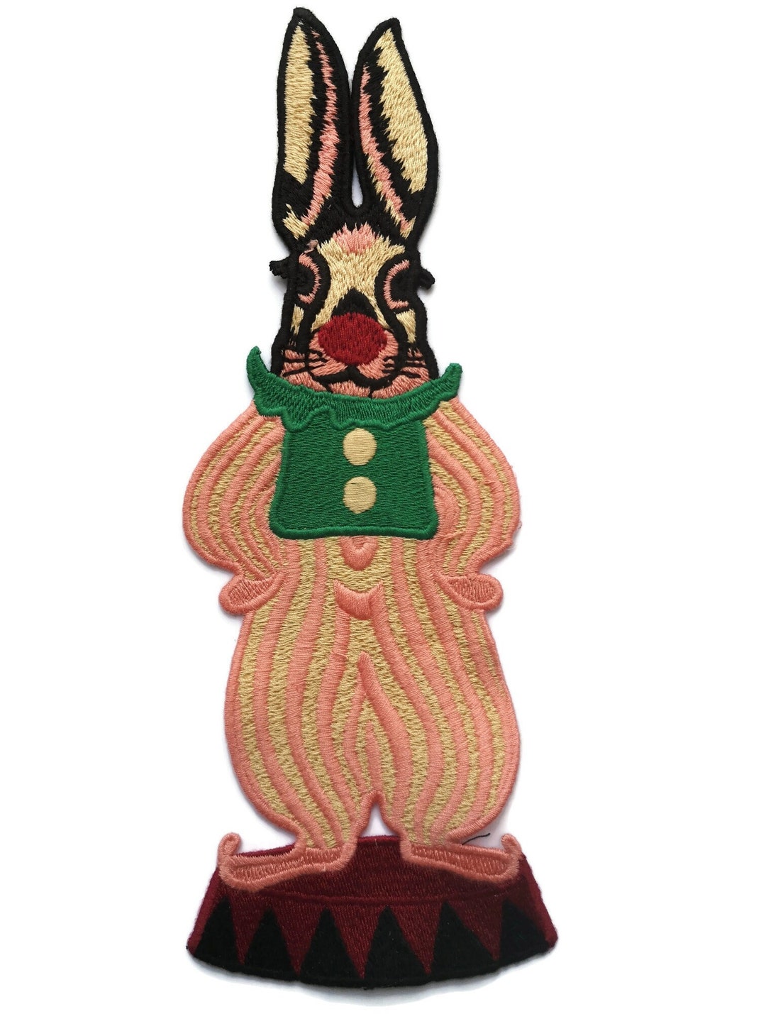 Circus Performing Rabbit Rockabilly Soft Tapestry Applique Patch 9.5 ...