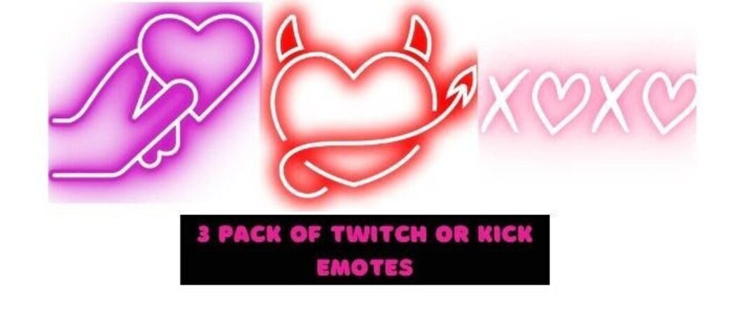 Twitch Emotes, Neon Emotes, Kick Emote, Toxic Emote, 3 Emote Stickers ...