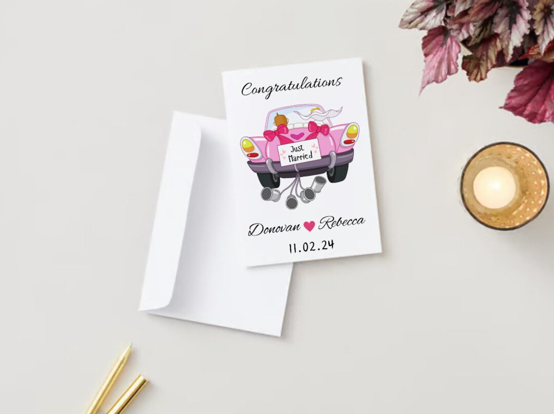 Custom Wedding Card, Personalized Greeting Card for Marriage ...