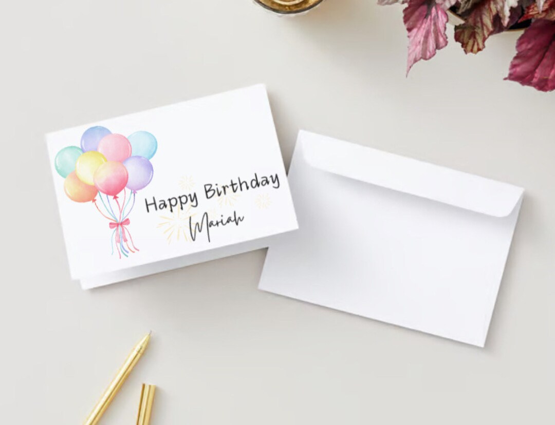 Custom Birthday Card, Personalized Birthday Greeting Card, Card for ...