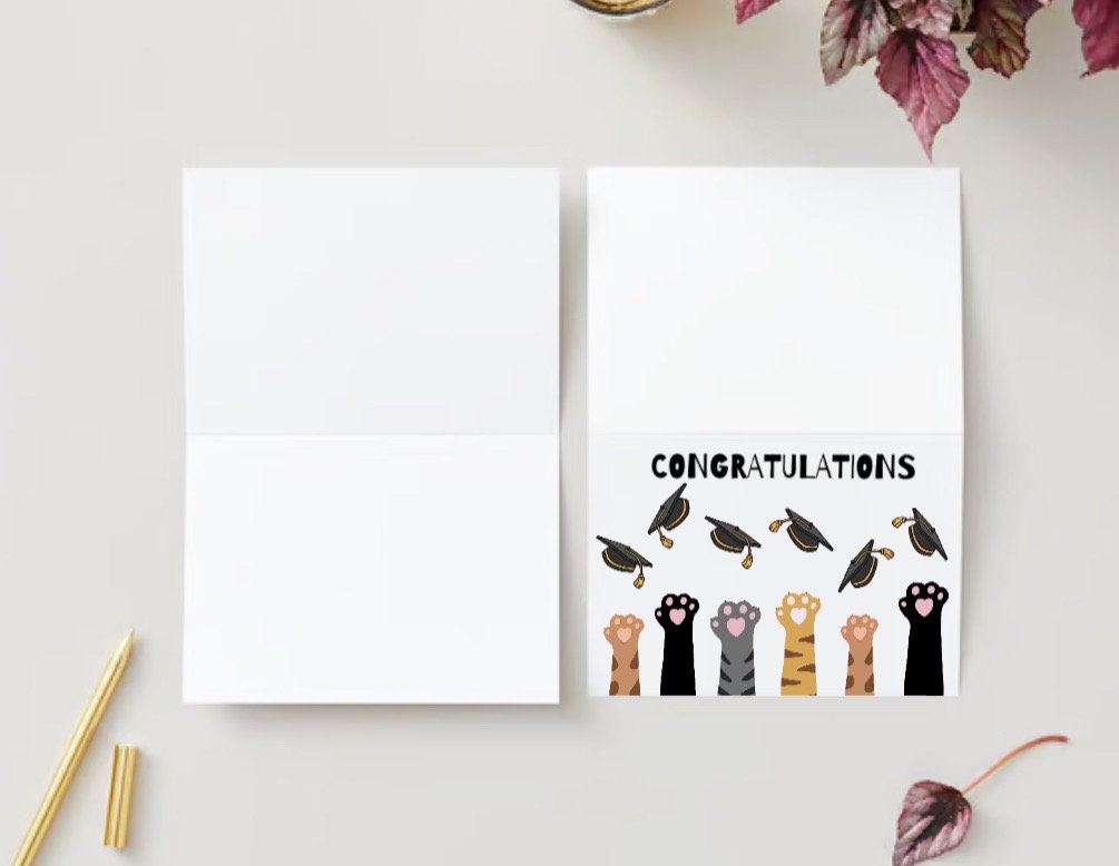 Graduation Card, Congratulations Greeting Card, Congrats on Graduating ...