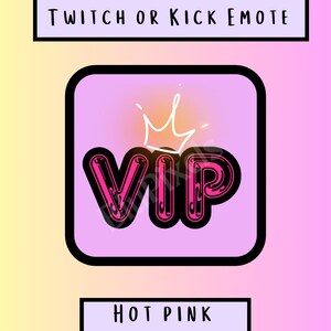 Emote for Twitch, Hot Pink and Black Streaming Emote for Twitch, Kick ...