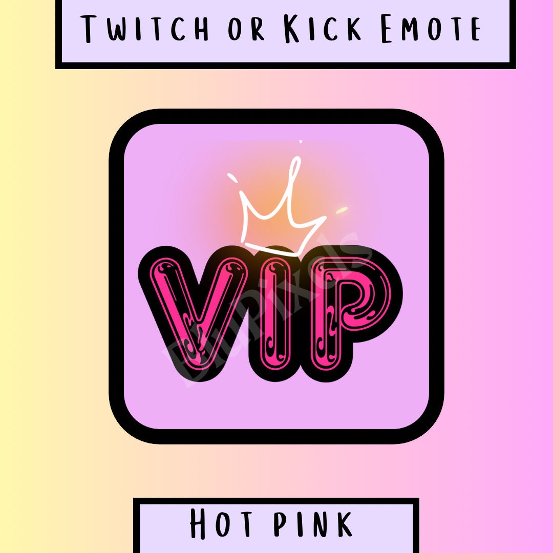 Emote for Twitch, Hot Pink and Black Streaming Emote for Twitch, Kick ...