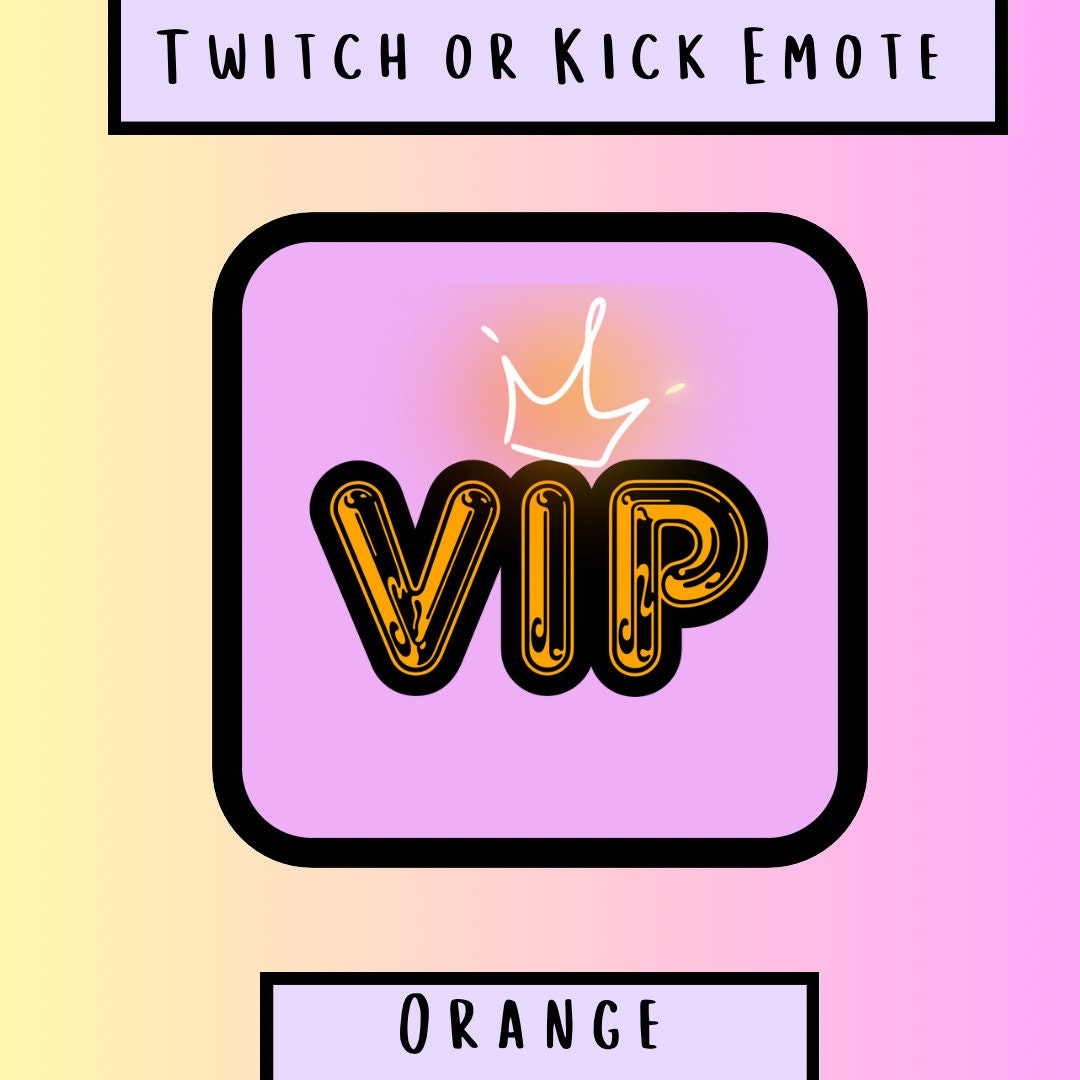 Emote for Twitch, Orange and Black Transparent Emote for Twitch, Kick ...