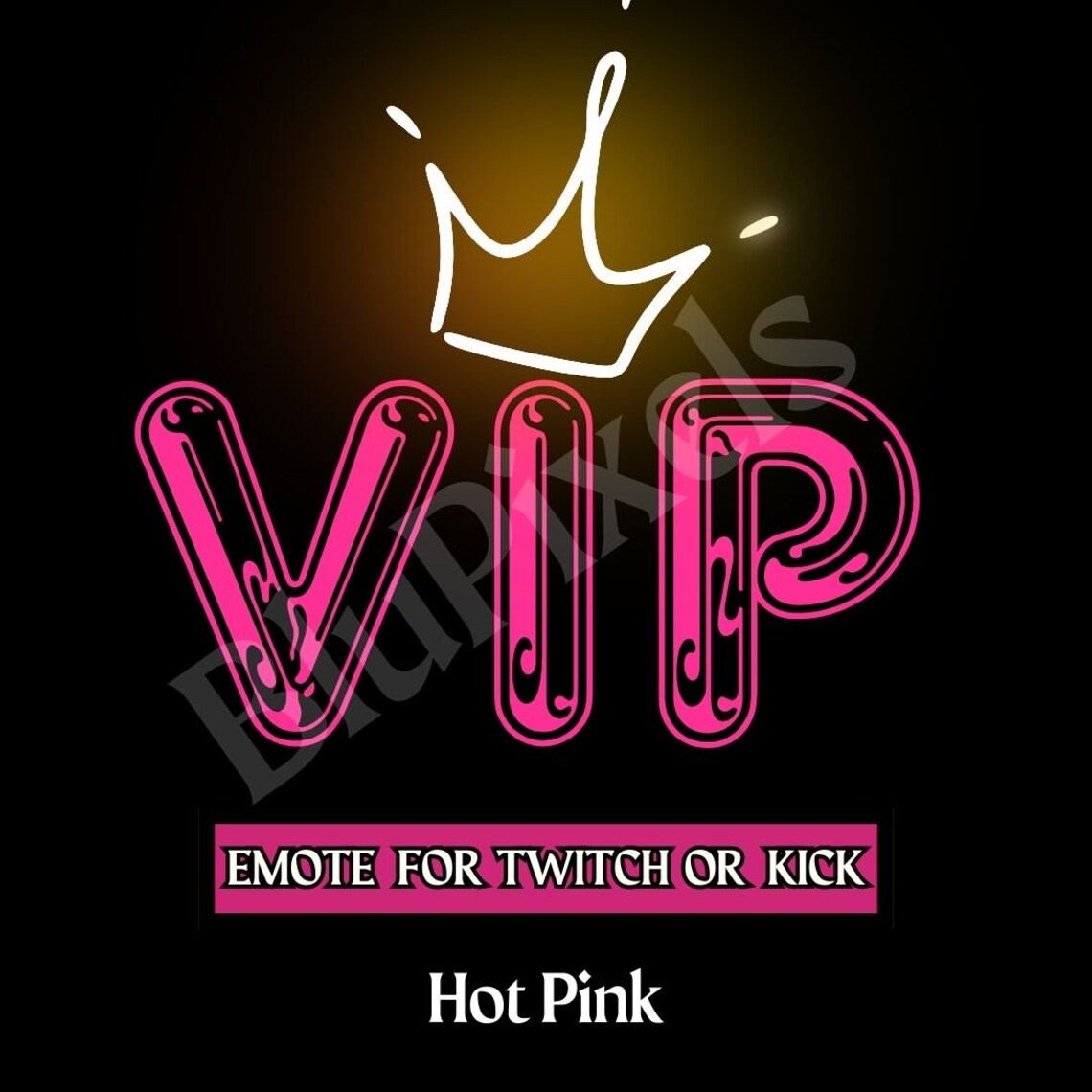 Emote for Twitch, Hot Pink and Black Streaming Emote for Twitch, Kick ...