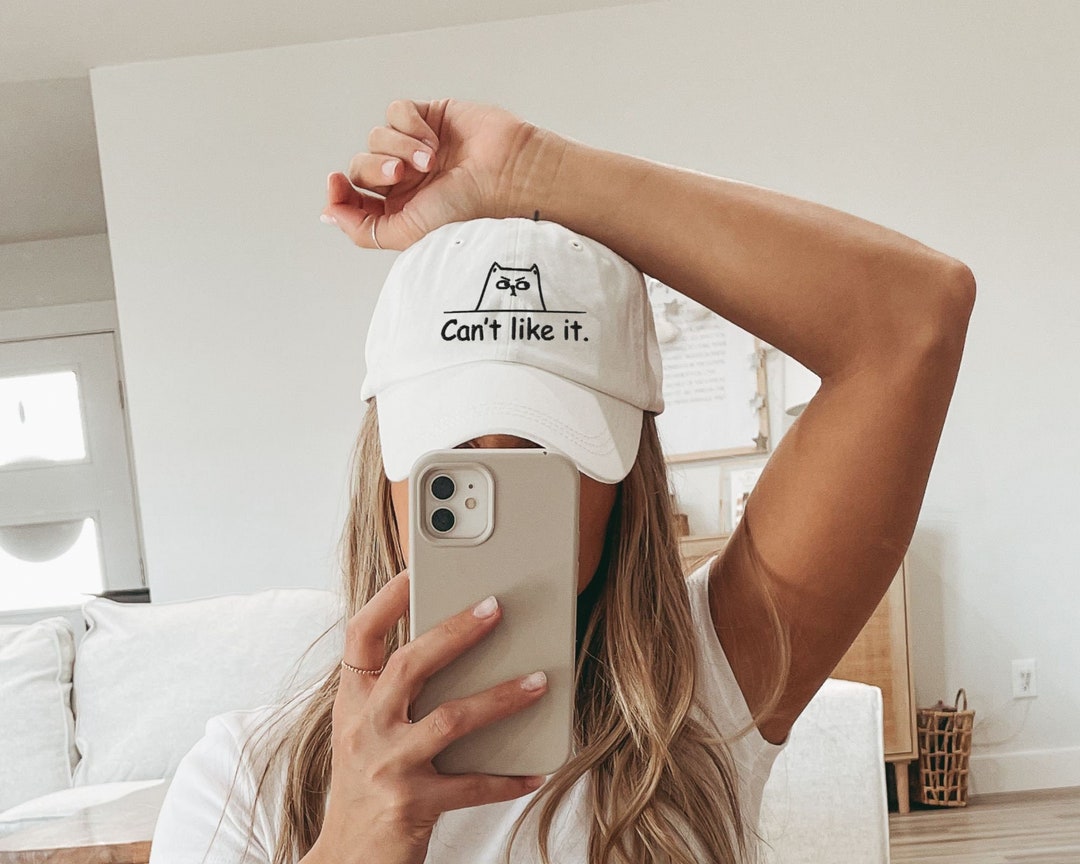 Embroidered Grumpy Cat Hat, Baseball Cap With Grumpy Cat, Can't Like It ...