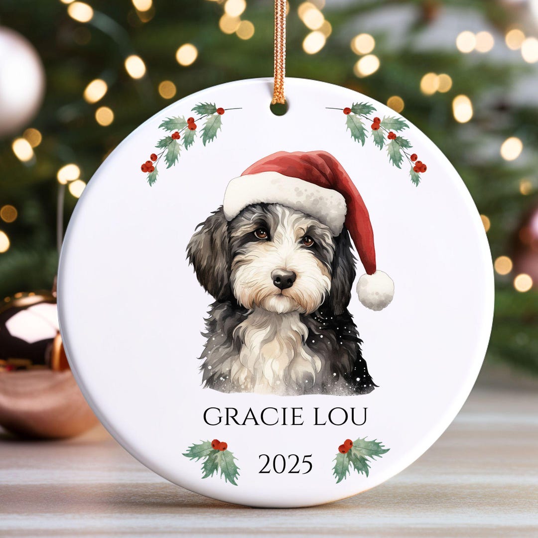 Custom Sheepadoodle Ornament Personalized Name - Etsy
