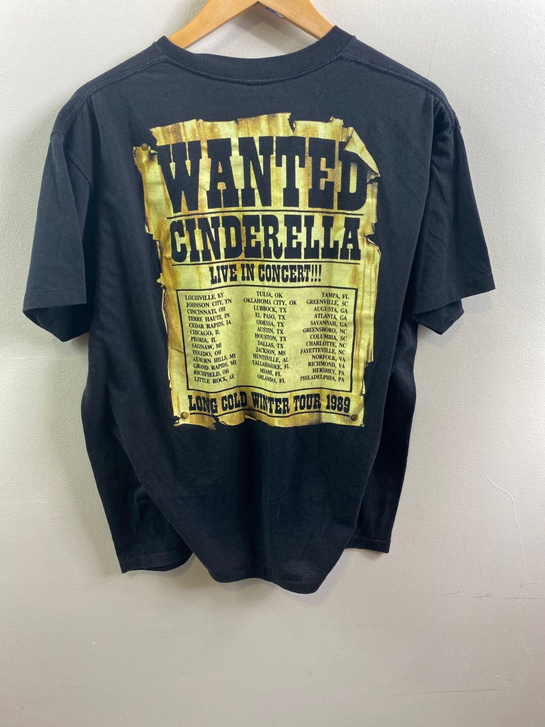 Vintage Cinderella Band Tee Vintage Tour Shirt Long Cold - Etsy