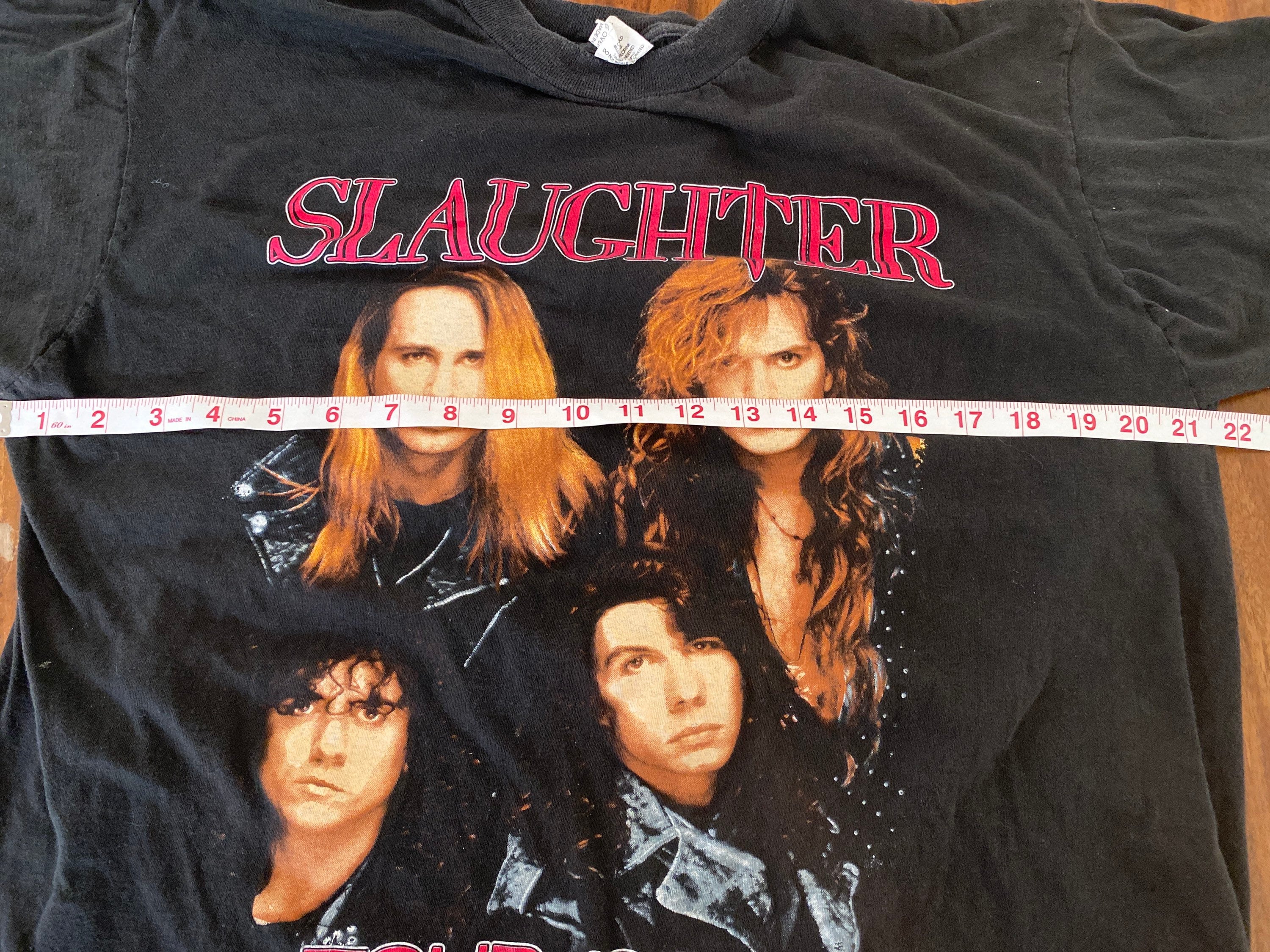 Vintage Slaughter Tee, Vintage Metal Band, 1991, up All Night, Tour Tee ...