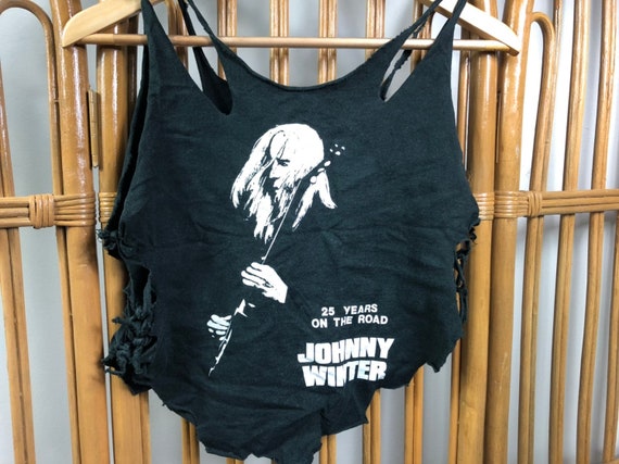 Vintage Johnny Winters 25 years on the road tshirt, v… - Gem