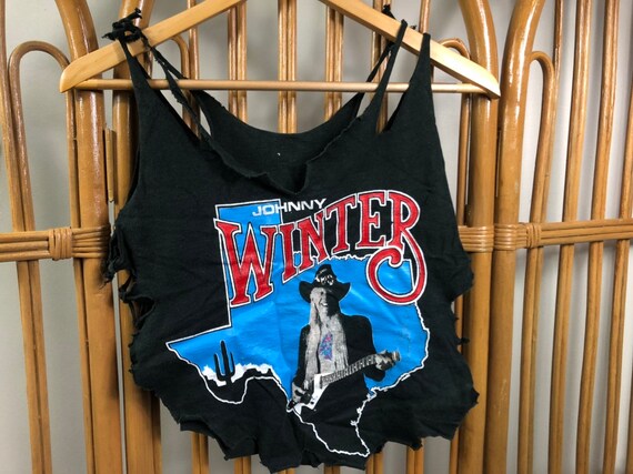 Vintage Johnny Winters 25 years on the road tshirt, v… - Gem