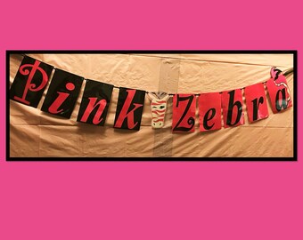 Pink Zebra Horizontal Banner Pink Zebra Banner Pink Zebra - Etsy