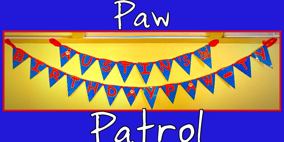 Paw Patrol Paw-ty Banner - Etsy