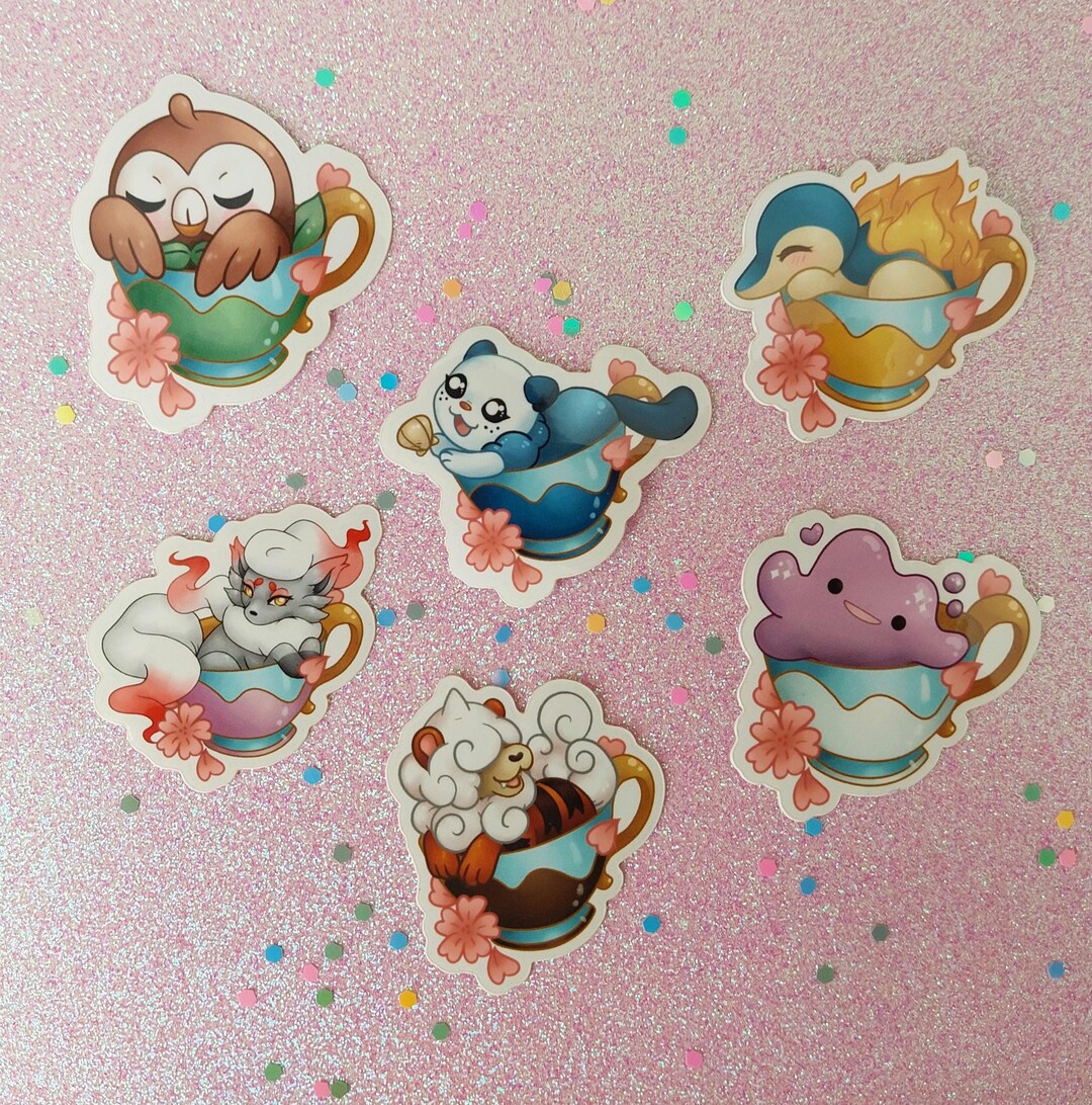 Teacup Monsters - 2" Die-cut Stickers - Etsy
