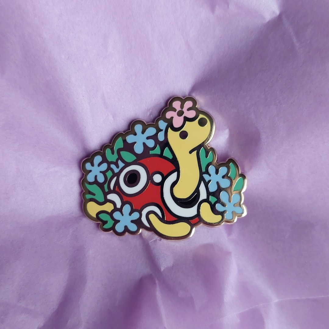 Garden Monster - Little Goo Turtle - A Hard Enamel Pin - Etsy
