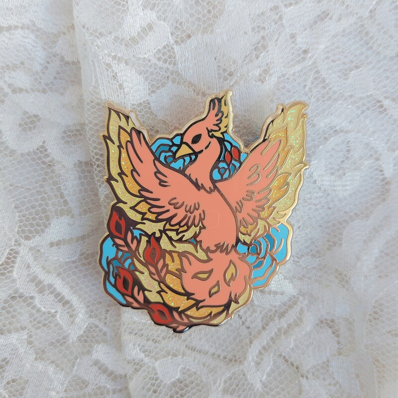 Phoenix Pin - Etsy