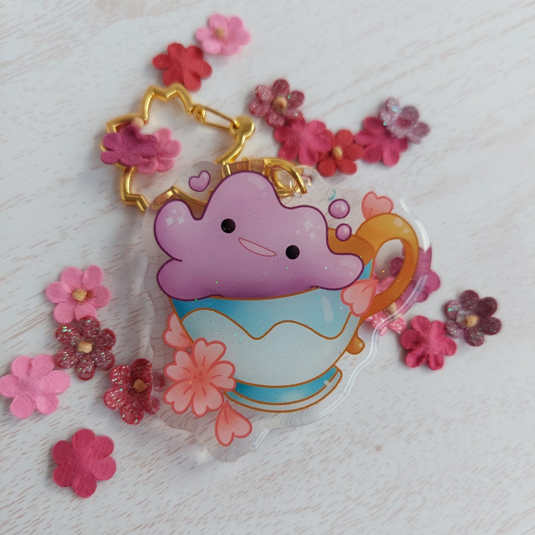 Mimic Teacup Monster - Acrylic Charm - Double-sided With Glitter on One ...