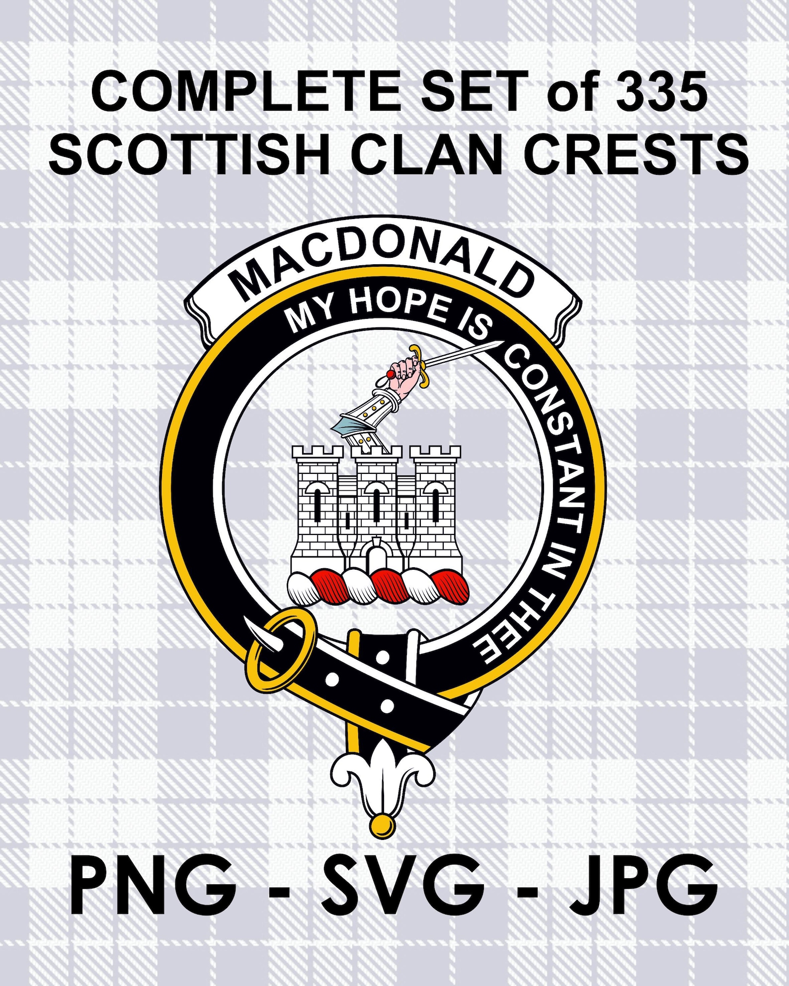 335 Scottish Clan Crests SVG - JPG - PNG Bundle (digital Download ...