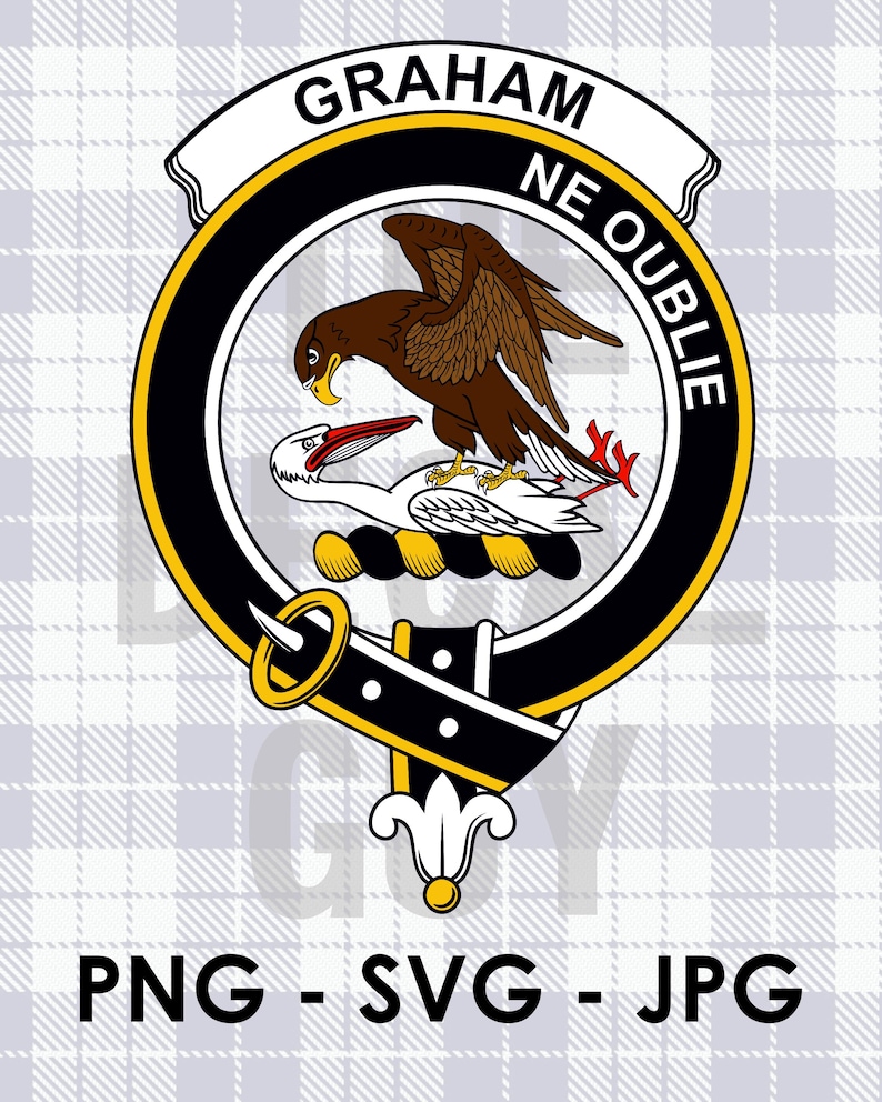 Graham Scottish Clan Crest Badge: SVG, PNG, JPG for Vinyl & Sublimation ...