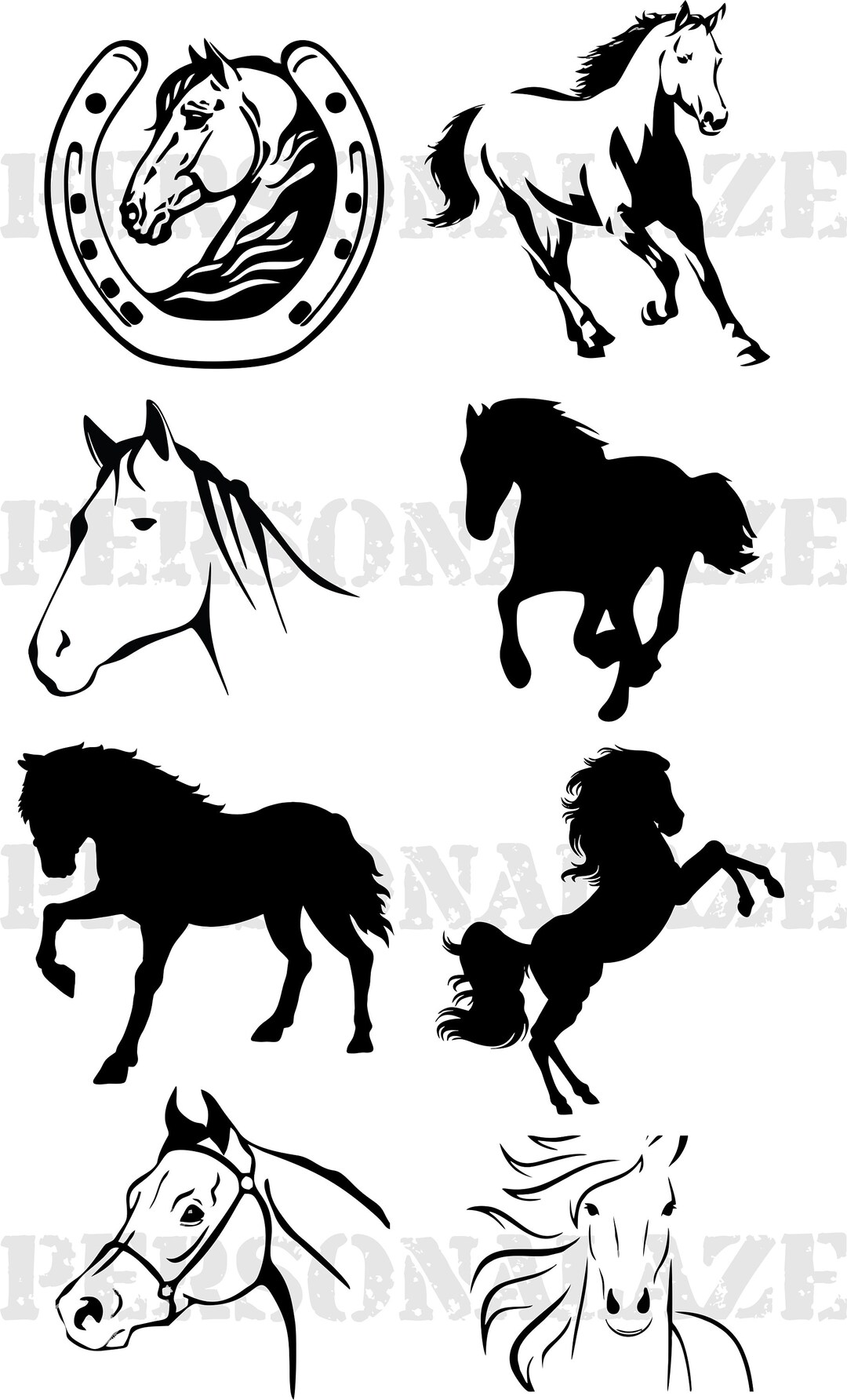 Horse SVG Bundle, Horse Cut Files for Silhouette Cameo, Cricut ...